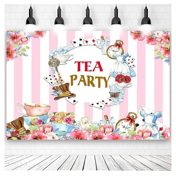 Tea party/Alice in Wonderland backdrop | Party Supplies | Tea Party ...